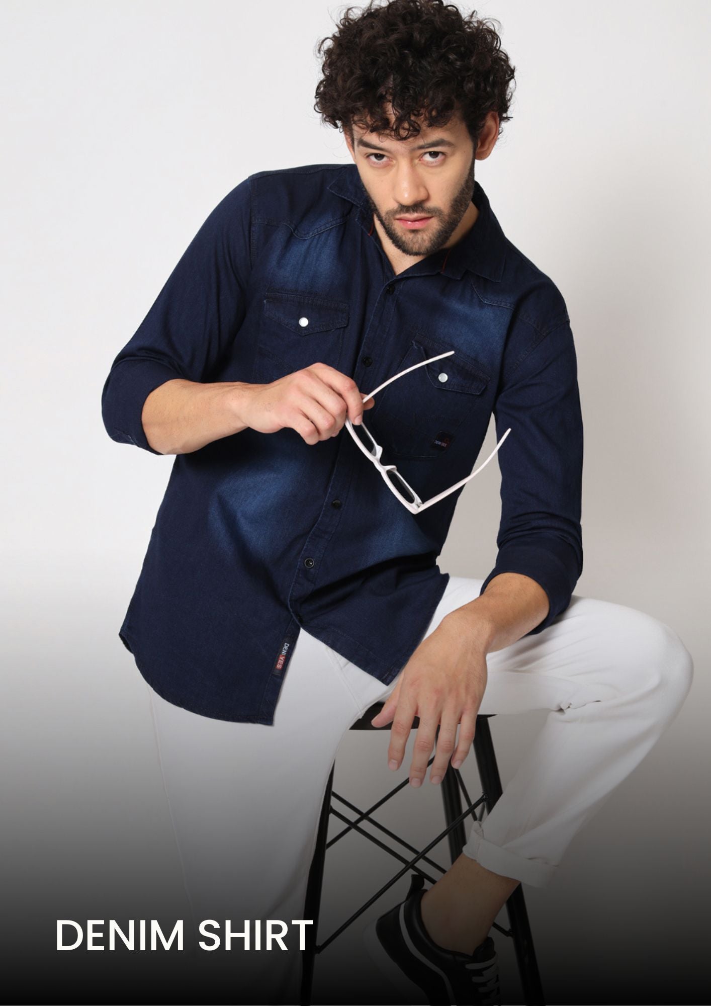 Buy Stylish Denim Shirt For Men Just 449 - Denim Shirt – Doubleone
